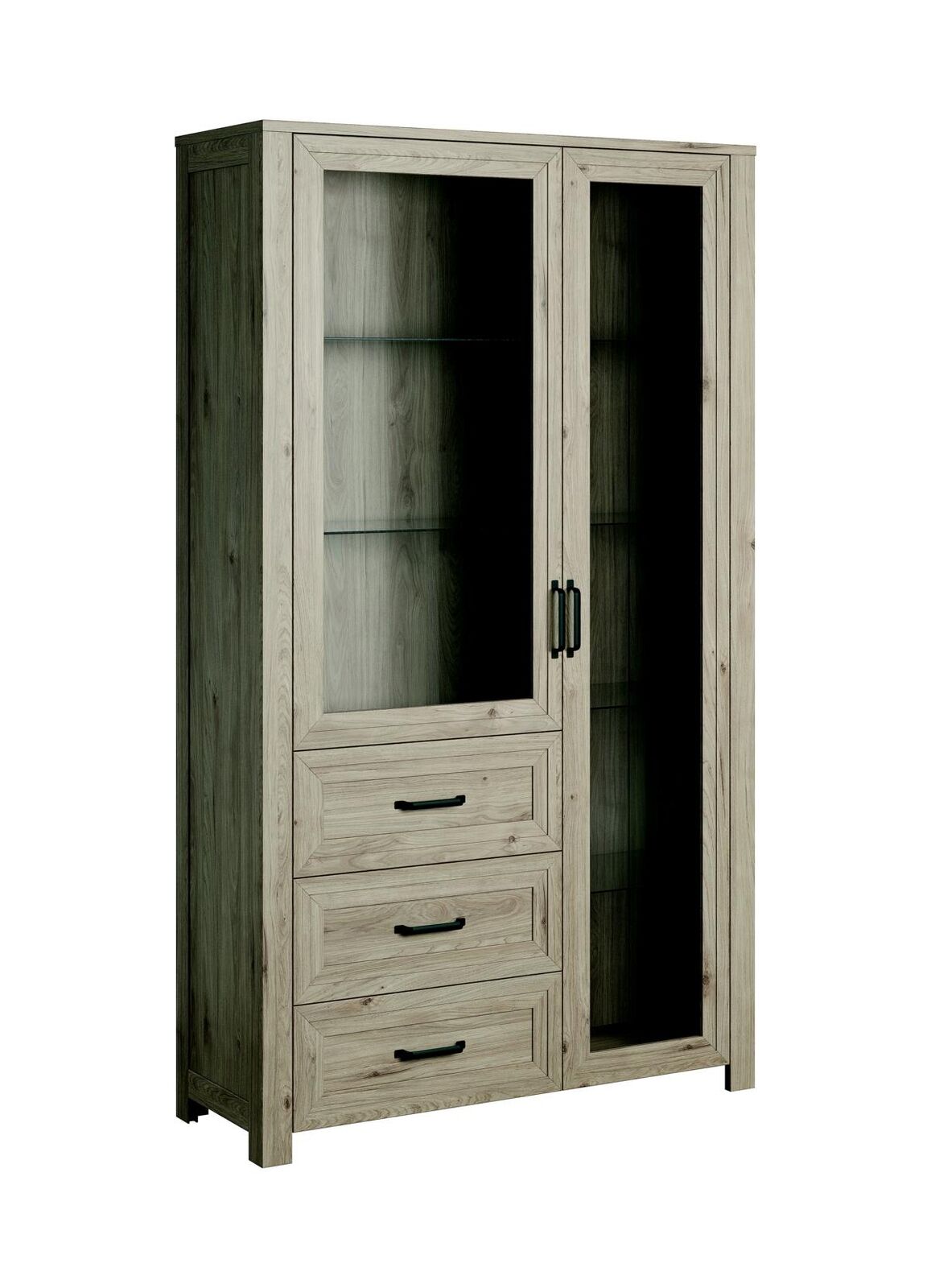 Holz Schrank System Regale Wohnzimmer Glasschrank Vitrine Vitrinen ...
